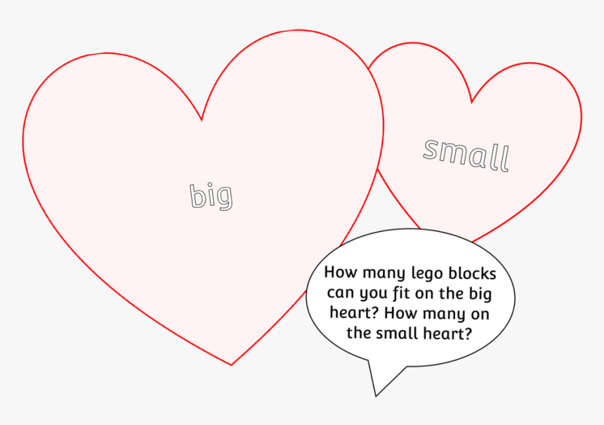 Big Vs Small Loose Parts Investigation Hearts, HD Png Download ...