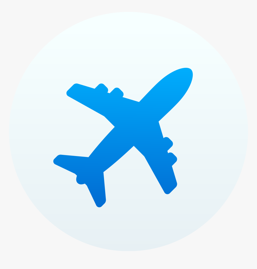 Plane Svg Blue - Airplane Silhouette Svg, HD Png Download , Transparent ...