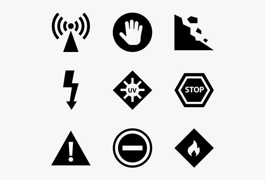 Universal Warning Signals - Warning Symbol Font, HD Png Download ...