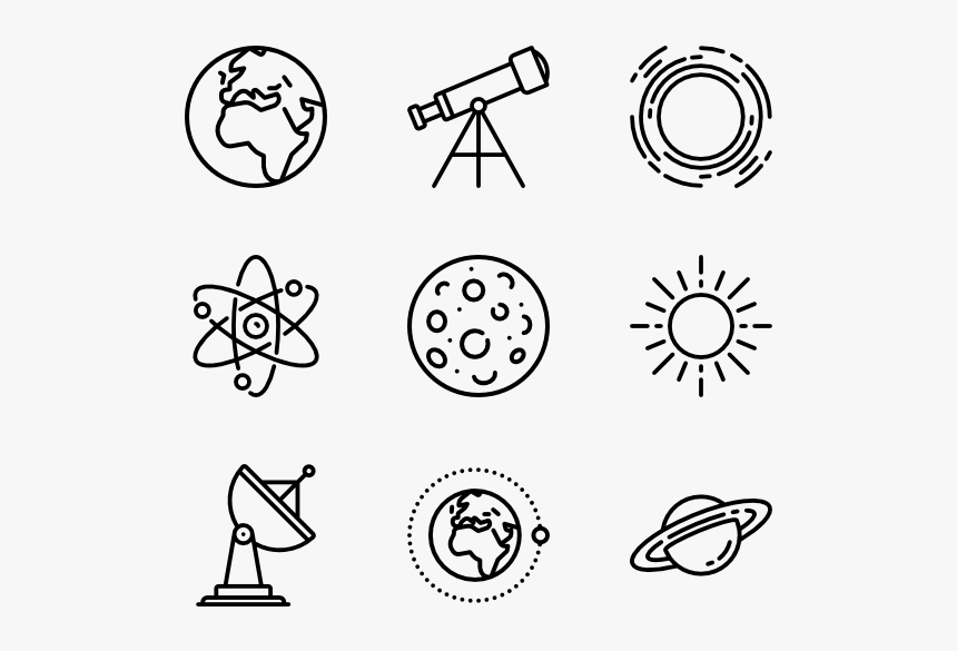 Astronomy Clipart Black And White
