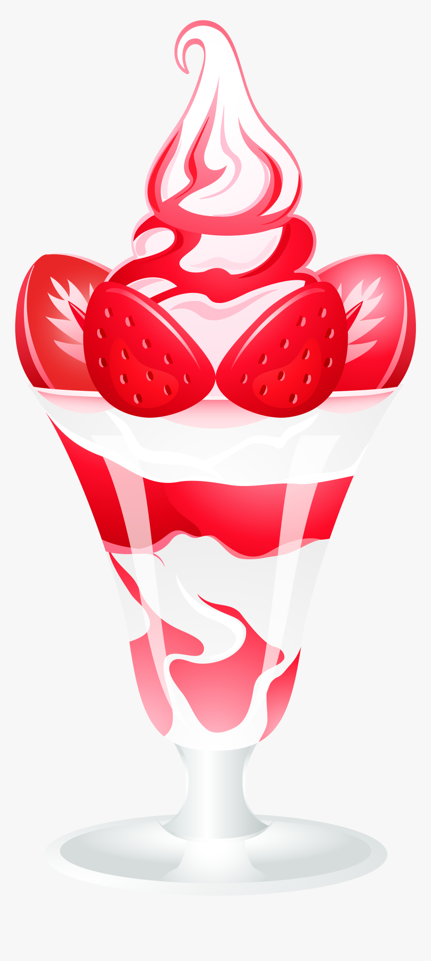 Sundae Clipart Banner - Strawberries And Cream Clip Art, HD Png ...