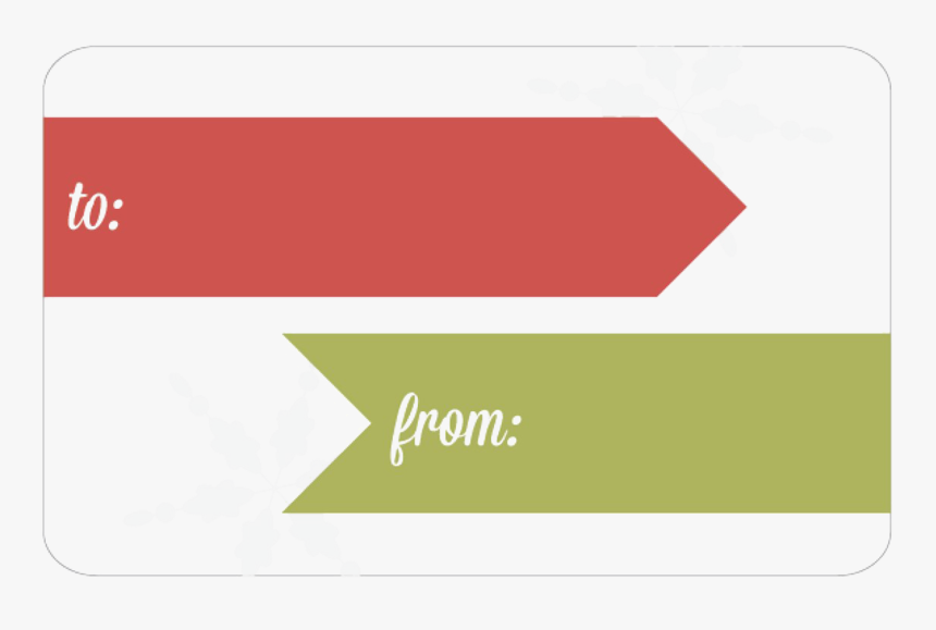 Christmas Tag From To Png, Transparent Png , Transparent Png Image ...