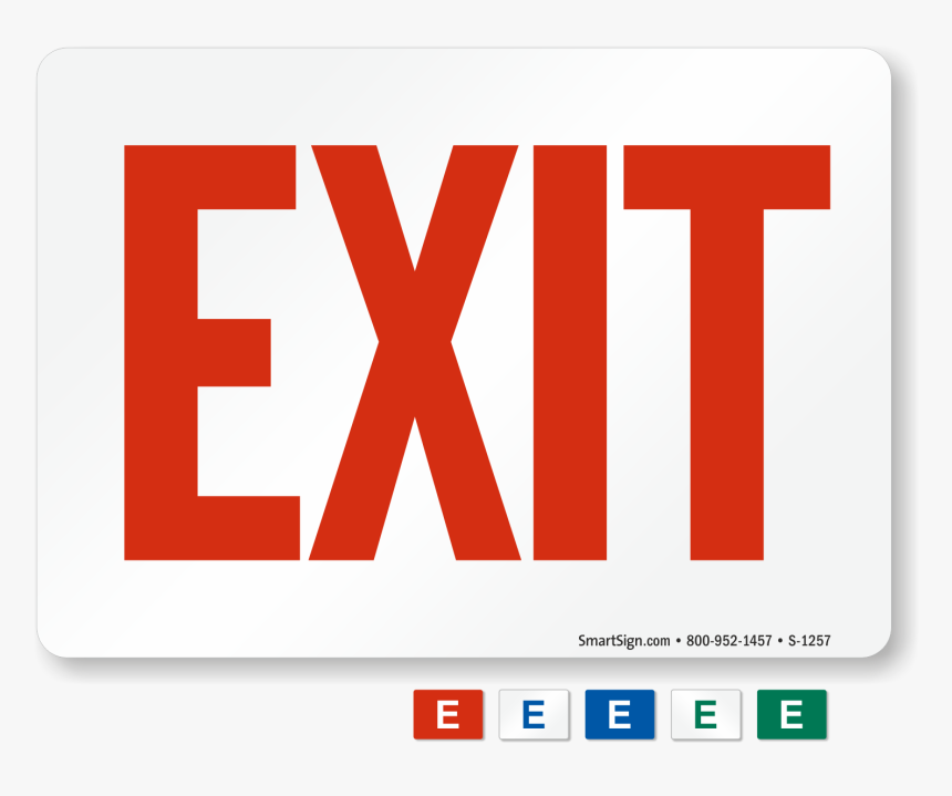 Exit Sign, HD Png Download , Transparent Png Image - PNGitem