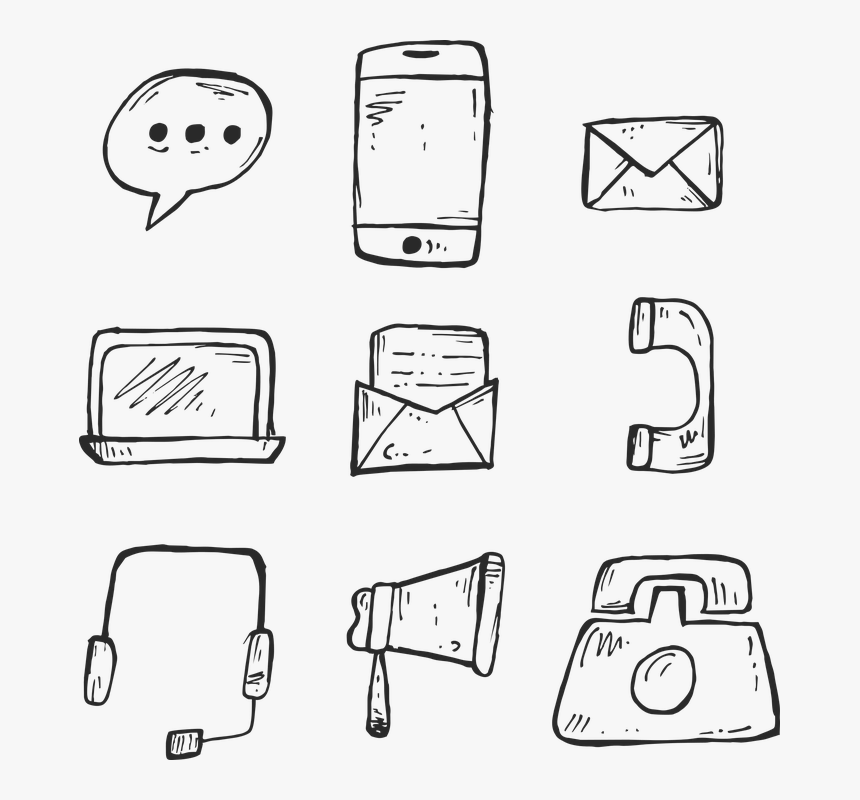 Icon, Phone, Hand Drawn, Communication, Sign, Web - Icon, HD Png ...