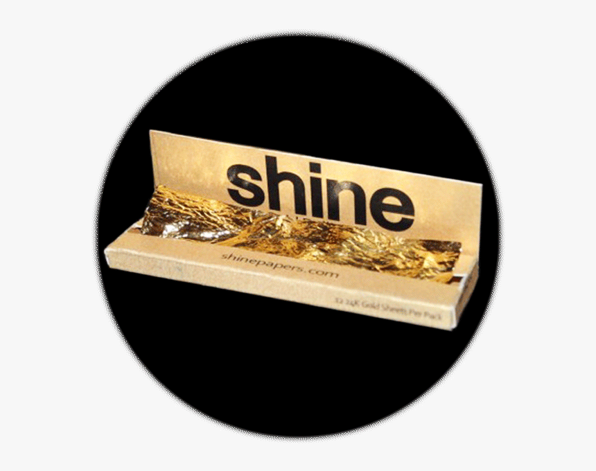 Shine 24k Gold Rolling Papers - Label, HD Png Download , Transparent ...