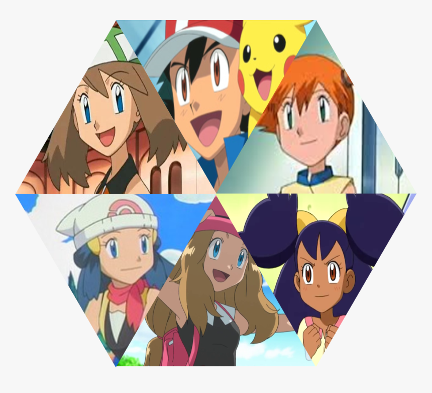 Ash Ketchum Misty Serena Pokémon X And Y Dawn Pikachu - Ash And May Pokemon, HD Png Download ...