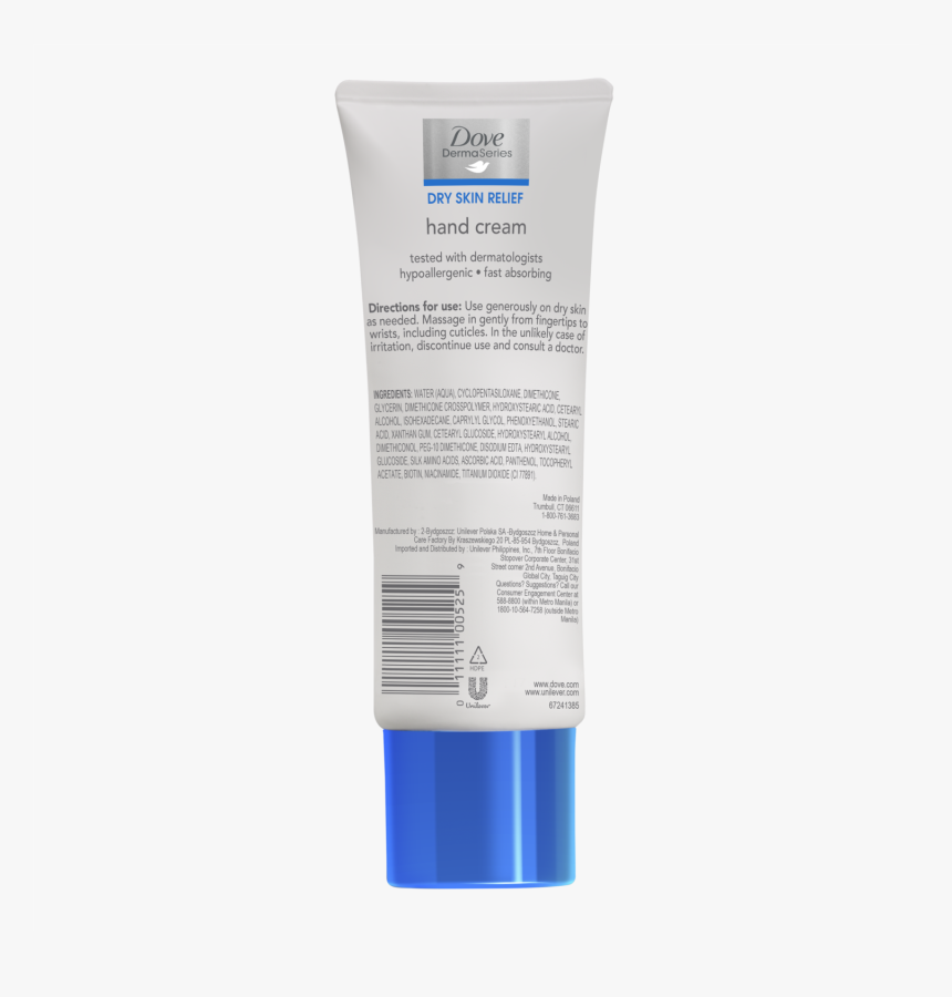 Dove Dermaseries Hand Cream - Sunscreen, HD Png Download , Transparent ...