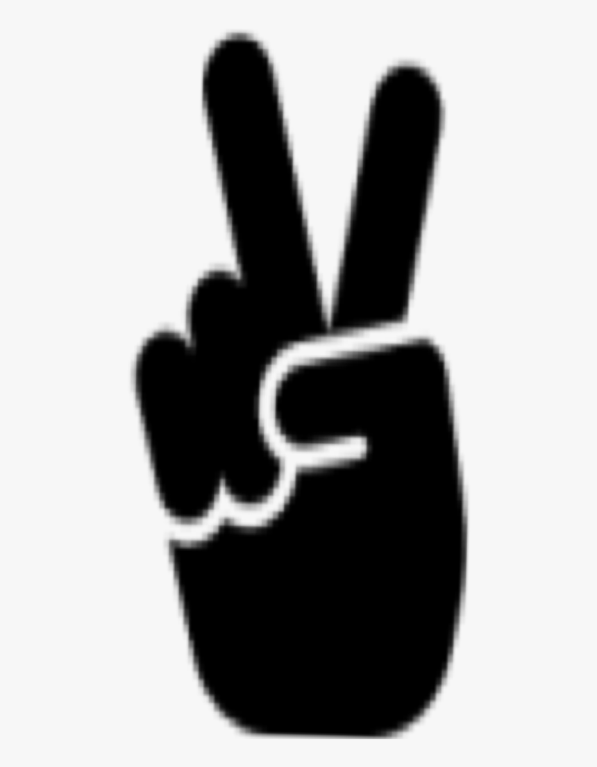 #silhouette #shadow #black #hand #peace #peacesign - Monochrome, HD Png ...