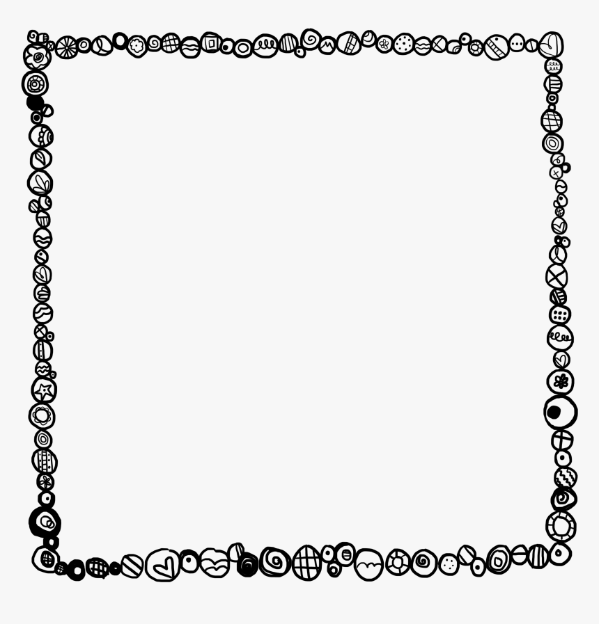 Black And White Doodle Border