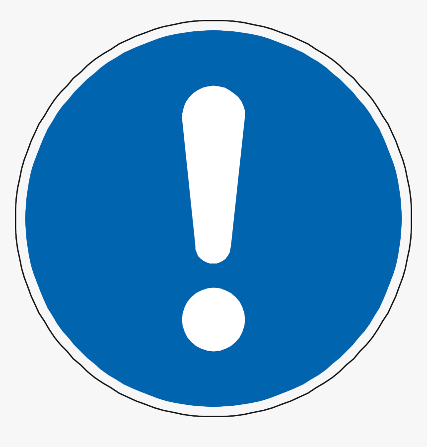 Blue Exclamation Mark Sign, HD Png Download , Transparent Png Image ...