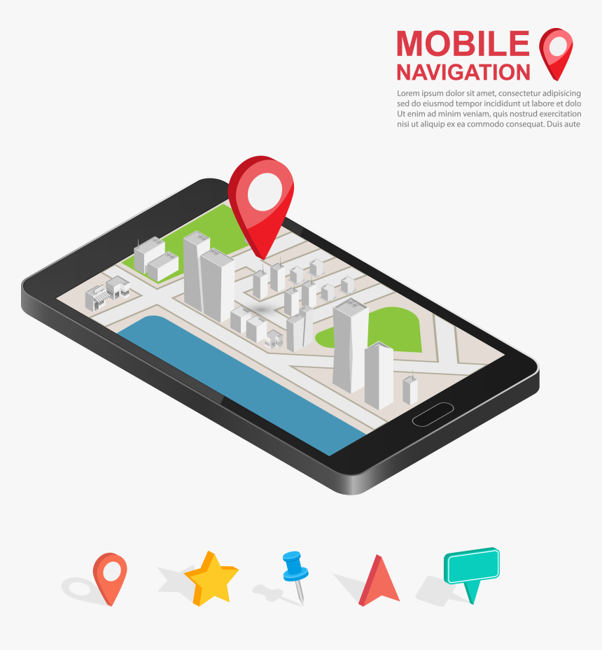Transparent Gps Png - Mobile Navigation Vector, Png Download ...