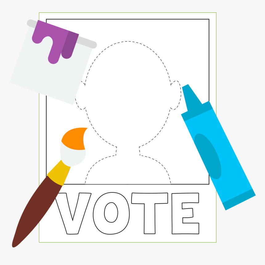 Poster Of A Blank Vote Poster For You To Color, HD Png Download ...