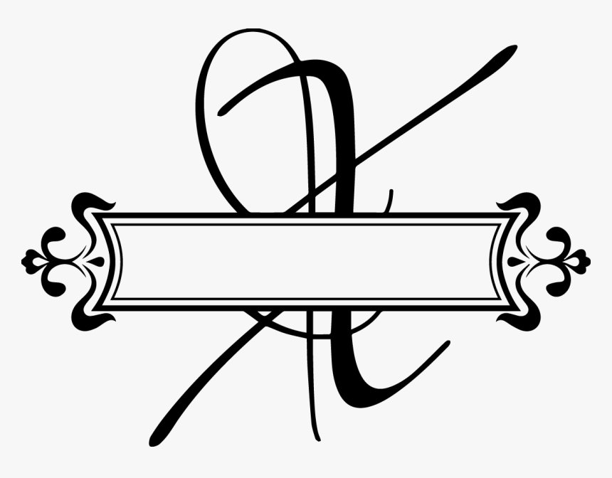 Split Fancy Letter K , Png Download - Split Letter Monogram M ...
