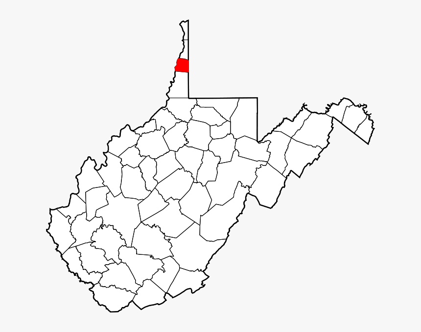 Map Of West Virginia Highlighting Ohio County - Roane County Wv, HD Png ...