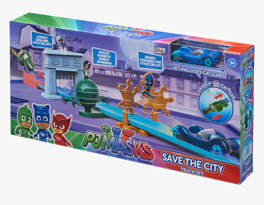 Pj Masks Save The City Vehicle Track Set By Hti Toys - Car Pj Masks ...