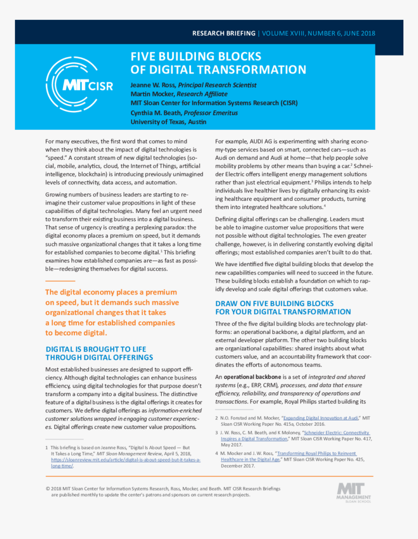 Five Building Blocks For Digital Transformation, HD Png Download ...
