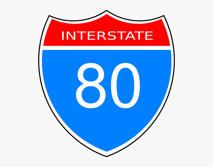 Interstate 80 Road Sign Svg Clip Arts - Interstate 80 Clipart, HD Png ...