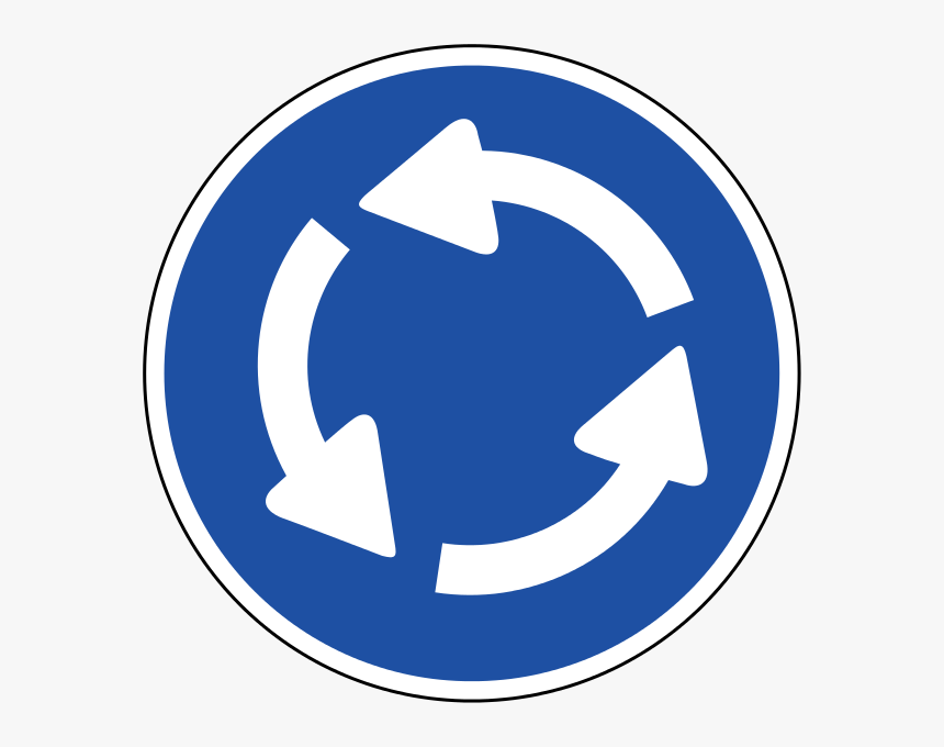 Traffic Roundabout Road Sign Png Image High Quality - Road Signs Korea ...