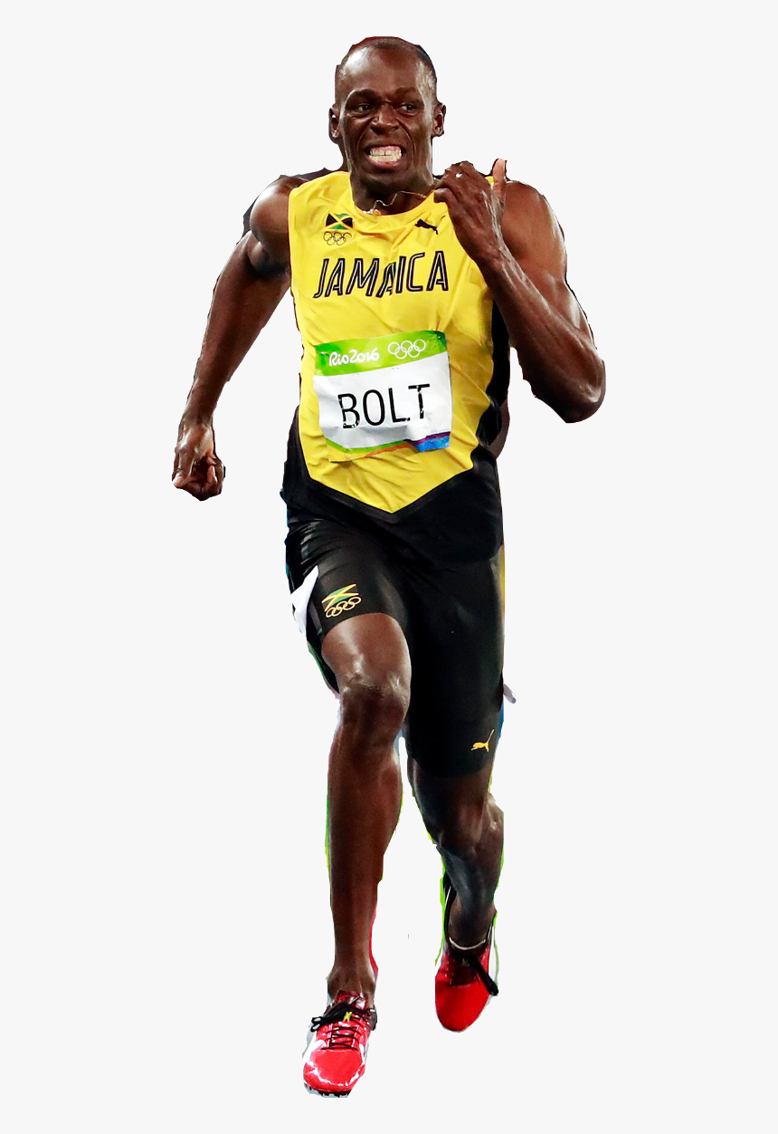 Usain Bolt Pose White Background