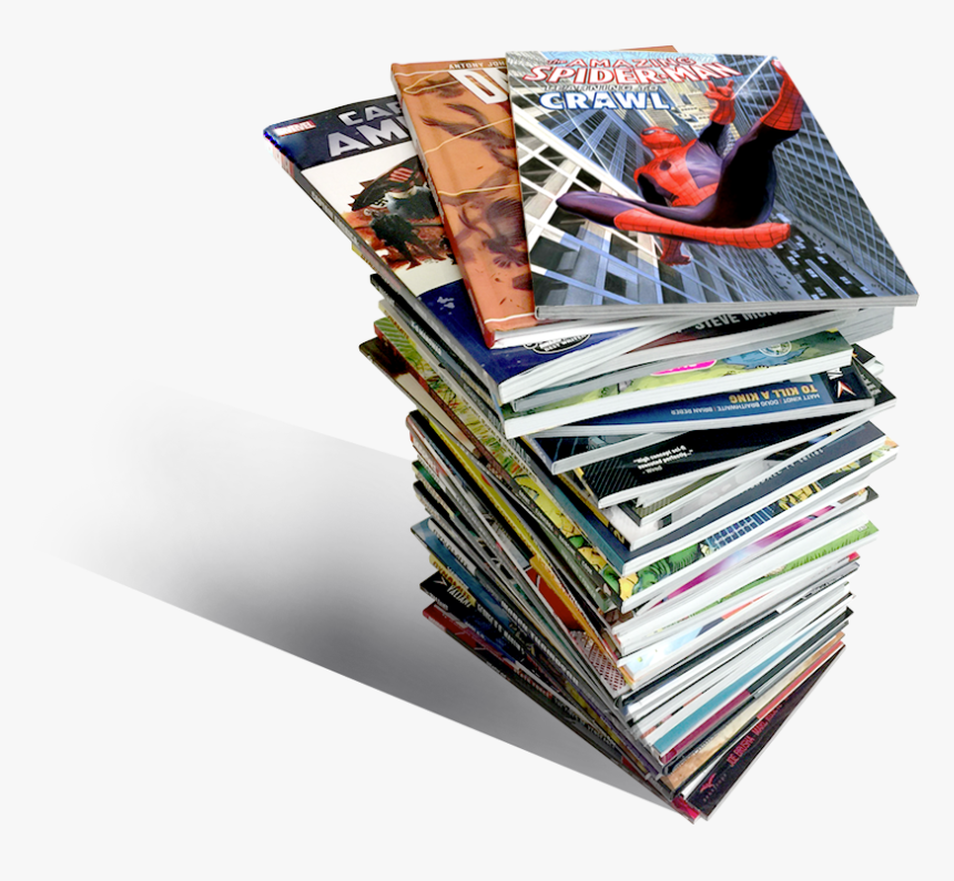 Comic Book Stack Transparent, HD Png Download , Transparent Png Image ...