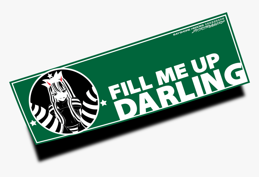 Zero Two Fill Me Up Darling Slap Sticker - Graphic Design, HD Png ...