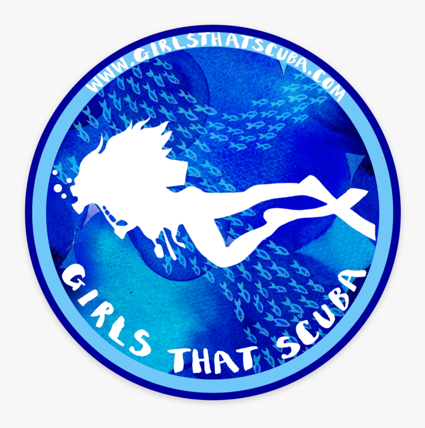 Girls That Scuba Sticker - Scuba Stickers, HD Png Download ...
