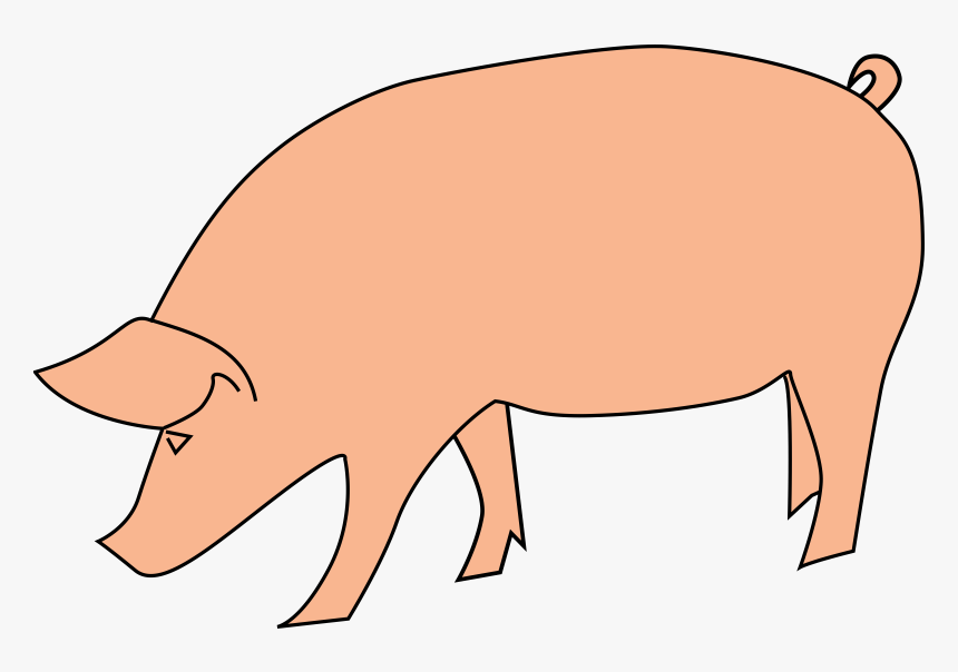 Pig Silhouette Png Download , Png Download - Larawan Ng Baboy Cartoon ...