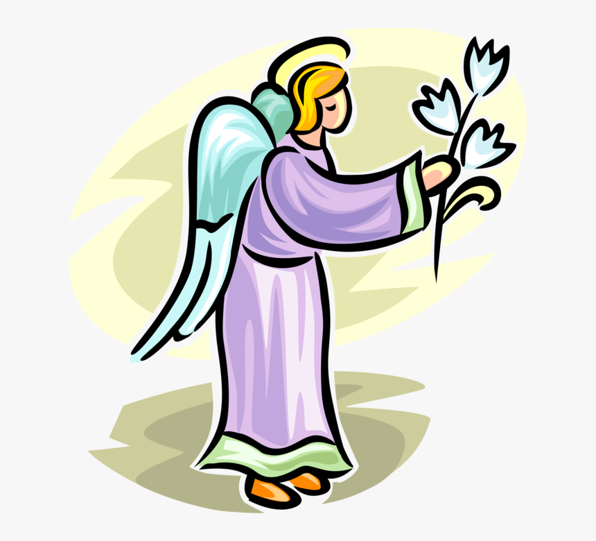 Vector Illustration Of Angelic Spiritual Winged Angel, HD Png Download ...