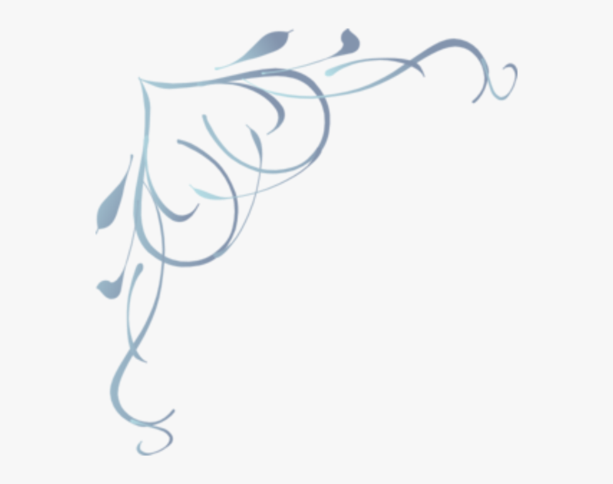 Blue Corner Swirl Designs