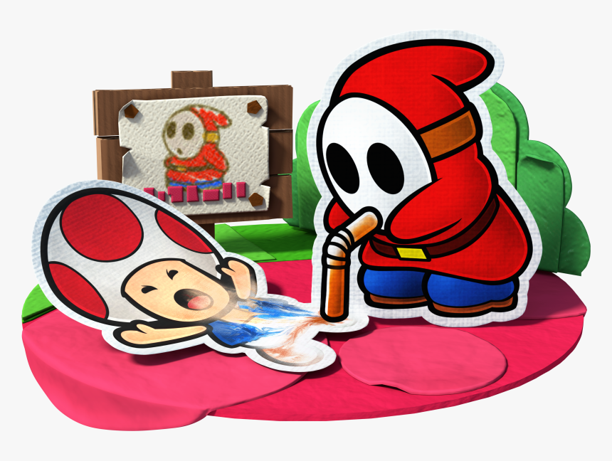 Slurp Image Group Toad And Guy Paper - Color Splash Shy Guy, HD Png ...