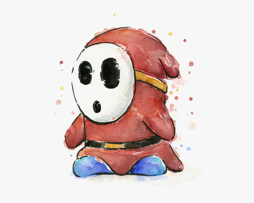 Transparent Shy Guy Png - Shy Guy Watercolor, Png Download ...