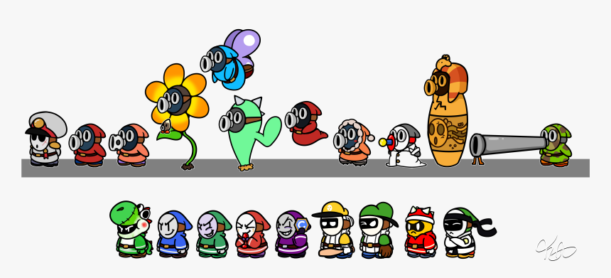Some More Guys Who Qualify As Shy - Paper Mario Snifit, HD Png Download ...