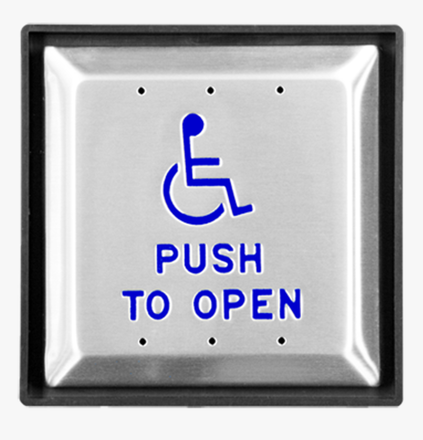 Wireless Push Plate - Handicap Button, HD Png Download , Transparent ...