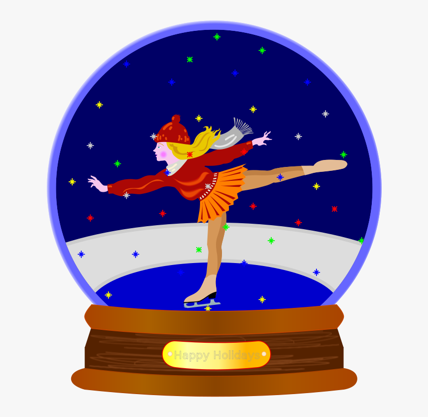 Animated Colored Snow Globe - Christmas Snow Globe Clipart, HD Png ...