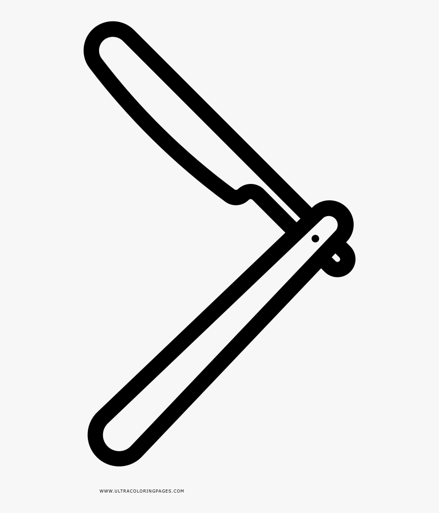 Straight Razor Coloring Page, HD Png Download , Transparent Png Image ...