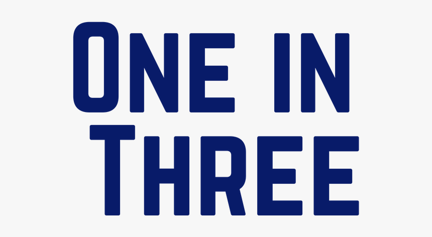 One In Three - Electric Blue, HD Png Download , Transparent Png Image ...