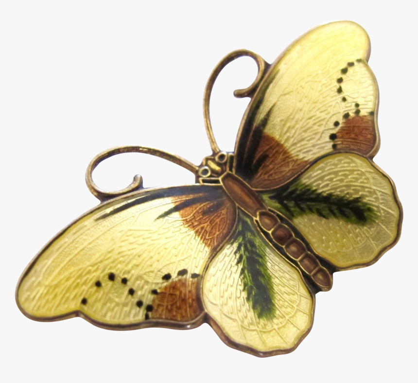 Vintage Hroar Prydz Norway Yellow Butterfly Pin - Swallowtail Butterfly ...