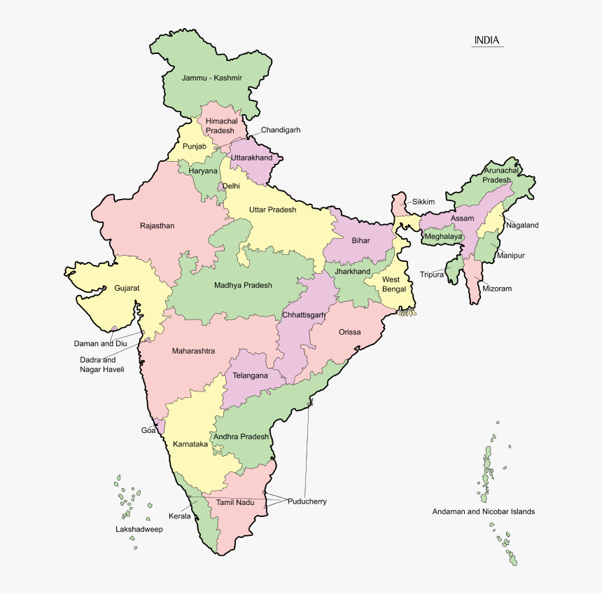 High Resolution India Map, HD Png Download , Transparent Png Image ...