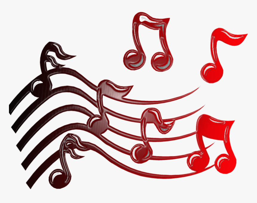 Red Music Notes Transparent, HD Png Download , Transparent Png Image ...