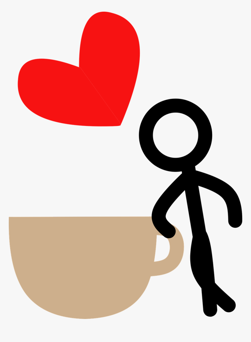 Weight Clipart Stickman - Stick Figure Drinking Coffee, HD Png Download ...