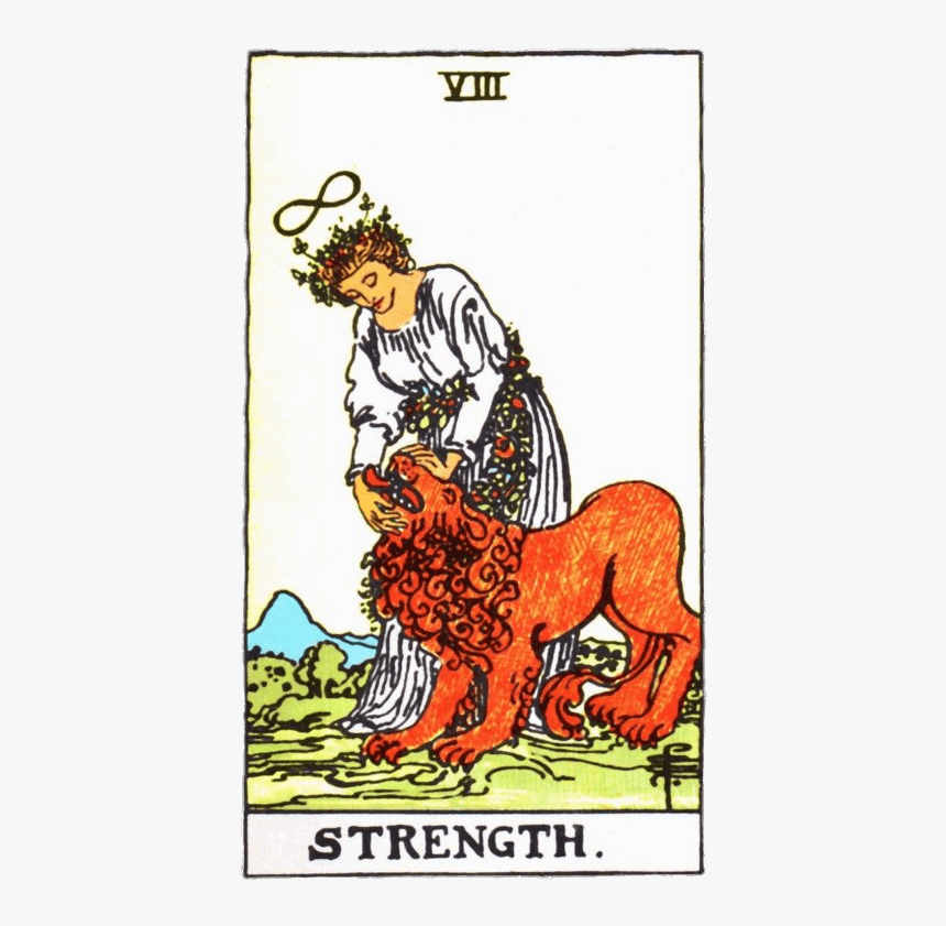 Tarot Card Strength - Rider Waite Tarot Strength, HD Png Download ...