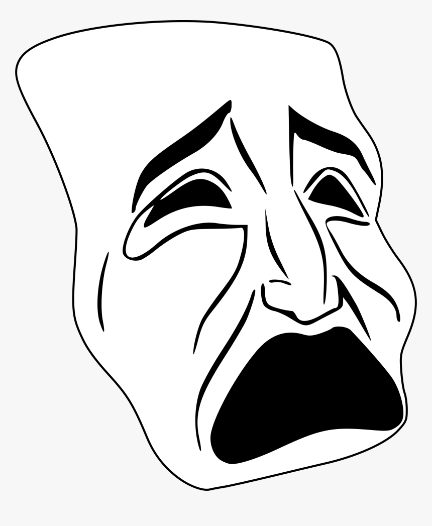 Tragedy Mask Clip Art, HD Png Download , Transparent Png Image - PNGitem