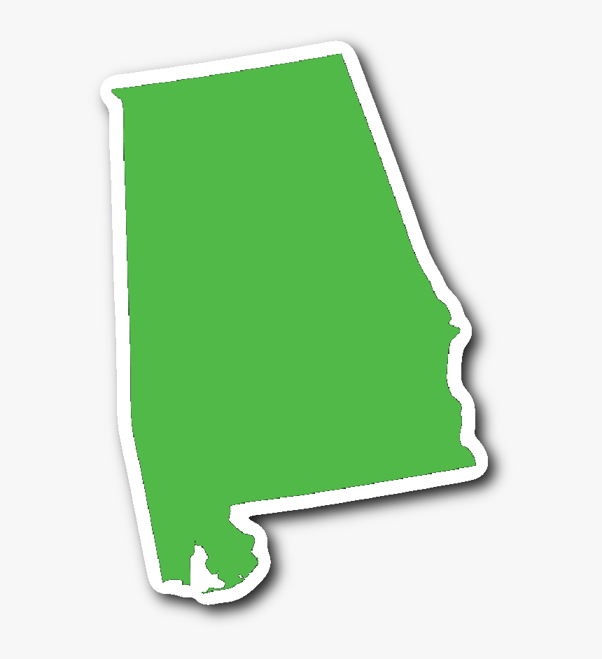 Alabama State Shape Sticker Lime Green Alabama T Shirts, - Alabama ...