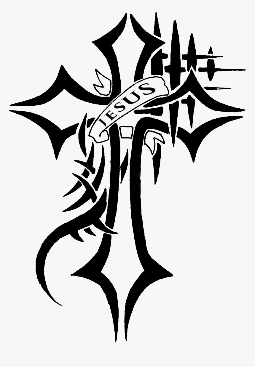 Tattoo Jesus Cross Logo, HD Png Download , Transparent Png Image - PNGitem