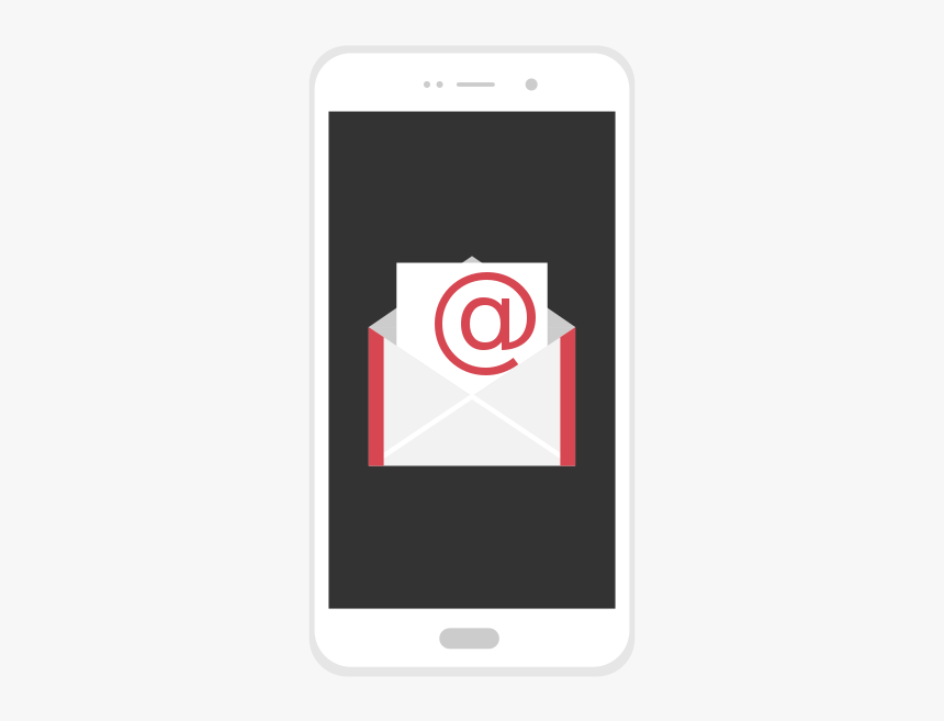 Email On Phone Flat Icon - Emblem, HD Png Download , Transparent Png ...
