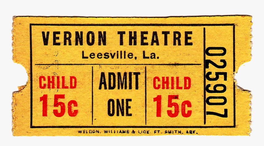 Vintage Movie Ticket Template - Vintage Ticket, HD Png Download ...