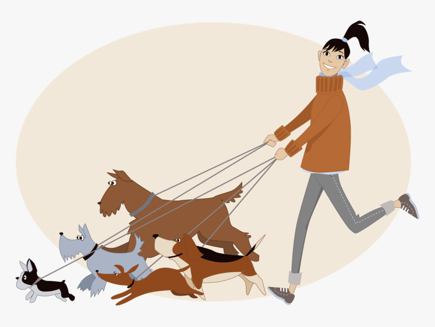 Dog Walker - Dog Walker Clip Art, HD Png Download , Transparent Png ...