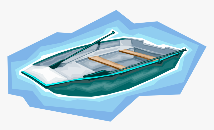 Vector Illustration Of Rowboat Or Row Boat Watercraft - Dinghy, HD Png ...