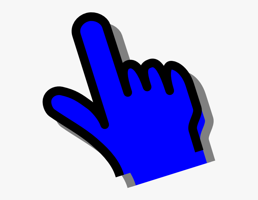Blue Hand Svg Clip Arts - Red Pointer Finger Clipart, HD Png Download ...