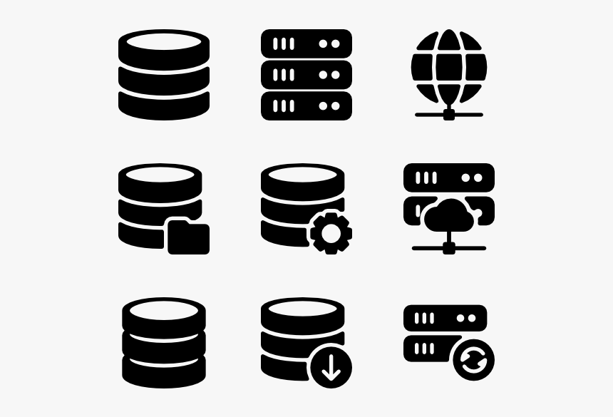 Servers & Database - Database Server Icon Free, HD Png Download ...